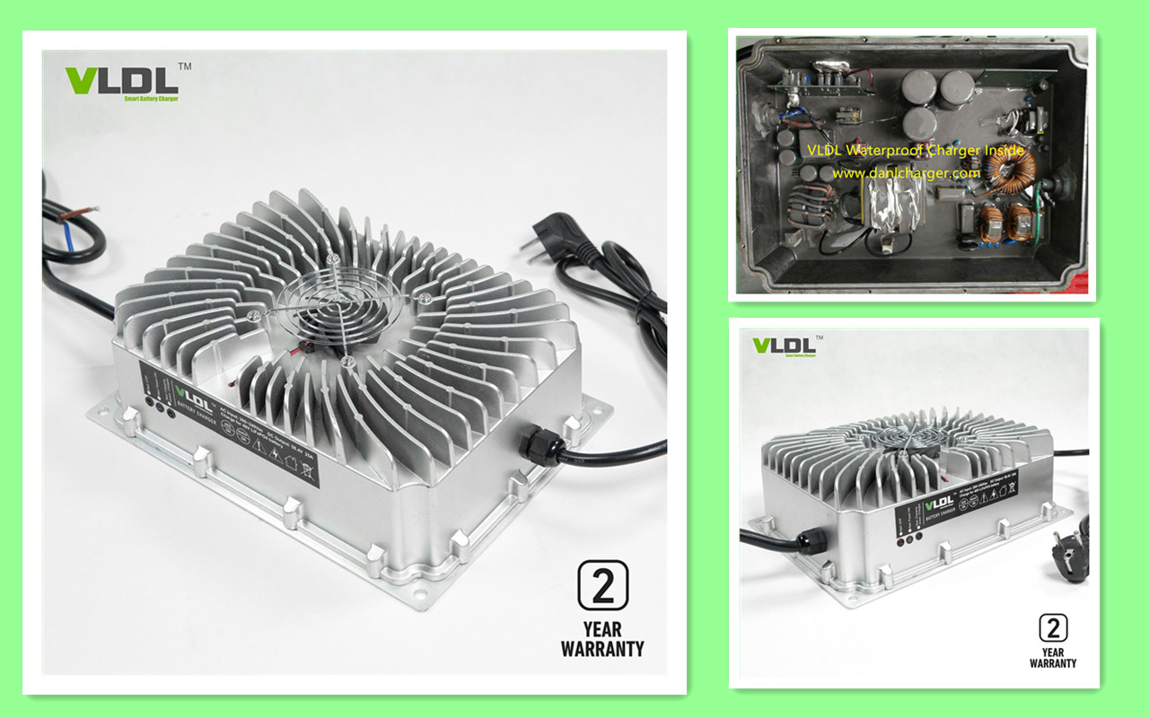 ROHS IP65 Waterproof Marine Battery Charger 36V 25A Fully Sealed